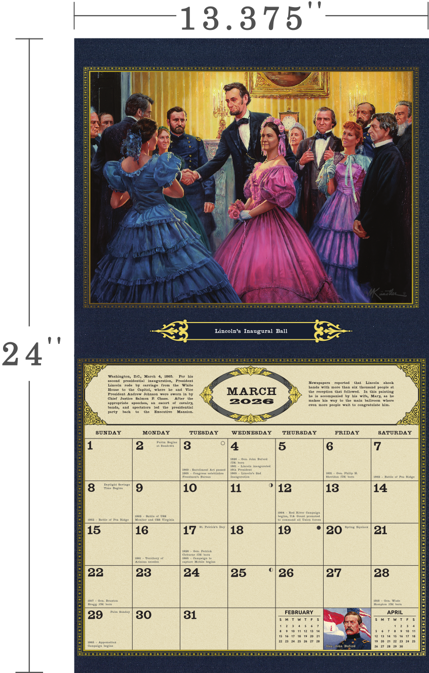 History Calendars | Premium Civil War Calendar ft. Mort Künstler Art ...
