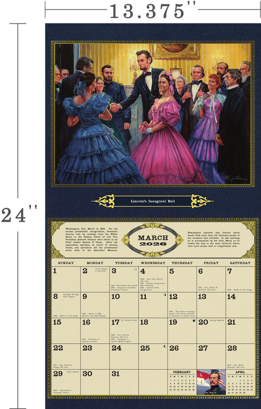 History Calendars | Premium Civil War Calendar ft. Mort Künstler Art ...