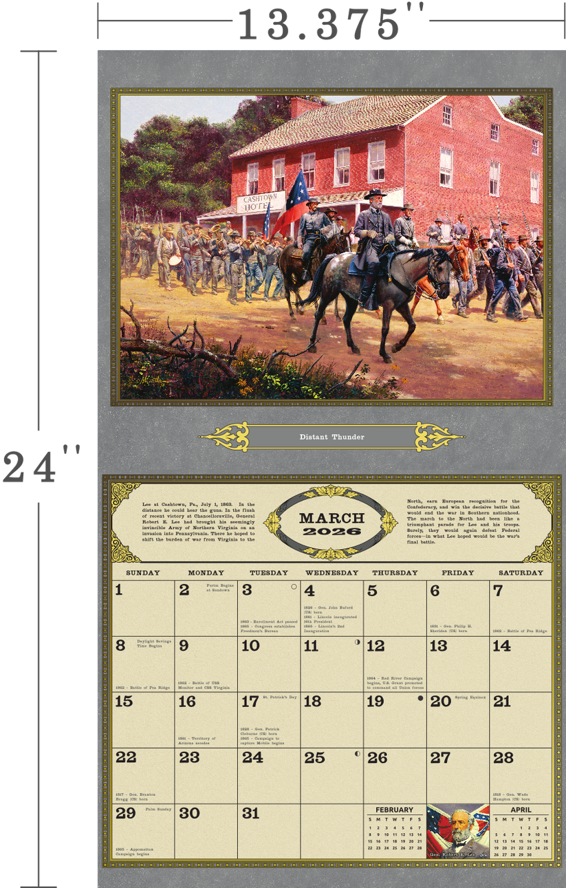 The NEW 2026 Mort Künstler Commanders in Gray Calendar ...